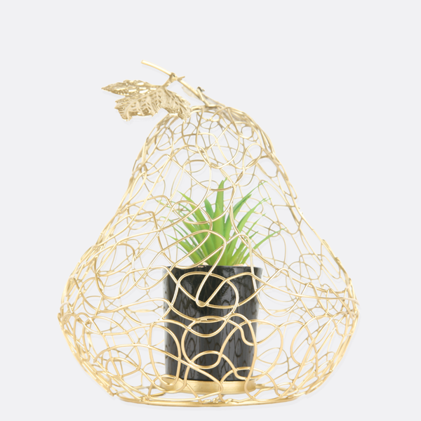 Metallic Apple Planter In Pot - Homeobsession