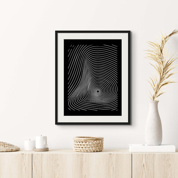 Abstract Ripple Effect Line Art - Homeobsession
