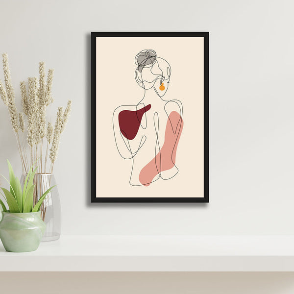 Rosewood Figurative Line Art - Homeobsession