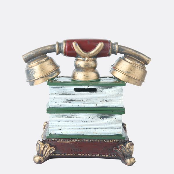 Decorative Telephone With Clock - Homeobsession