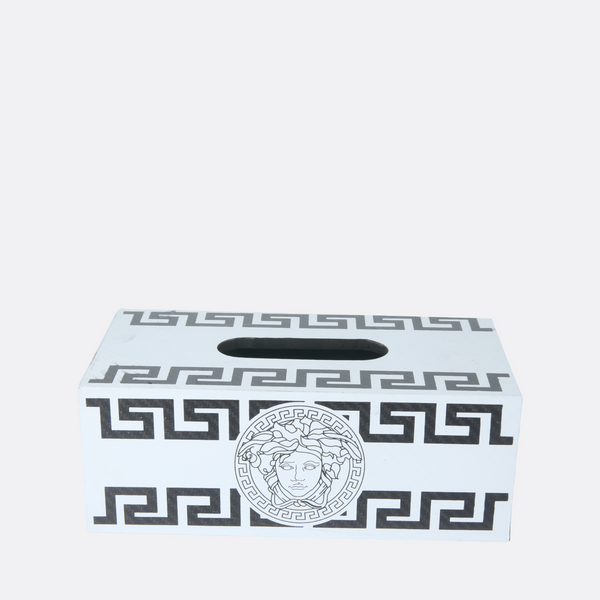 Versace Round basket with tissue box - Homeobsession