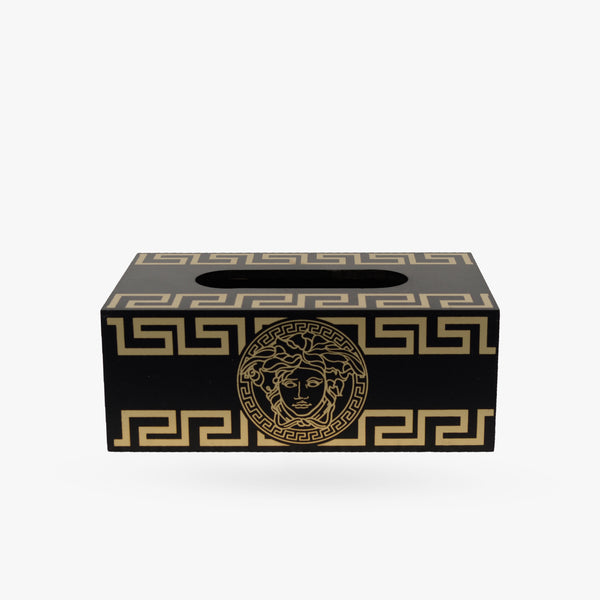 Versace Wooden basket with tissue box - Homeobsession